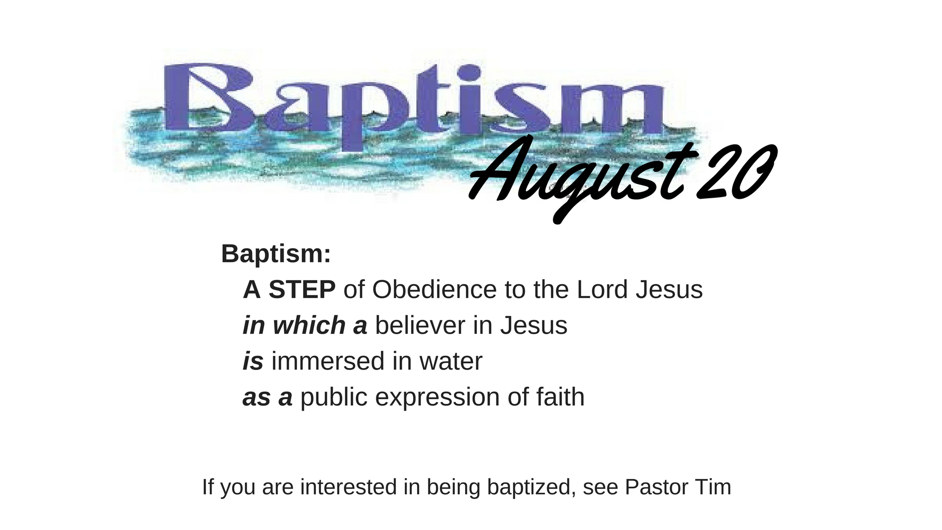 Baptism – Mountain View Church of Glenwood